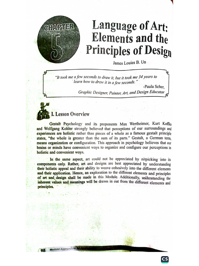Chapter 5. Language of Art Elements and The Principles of Design | PDF