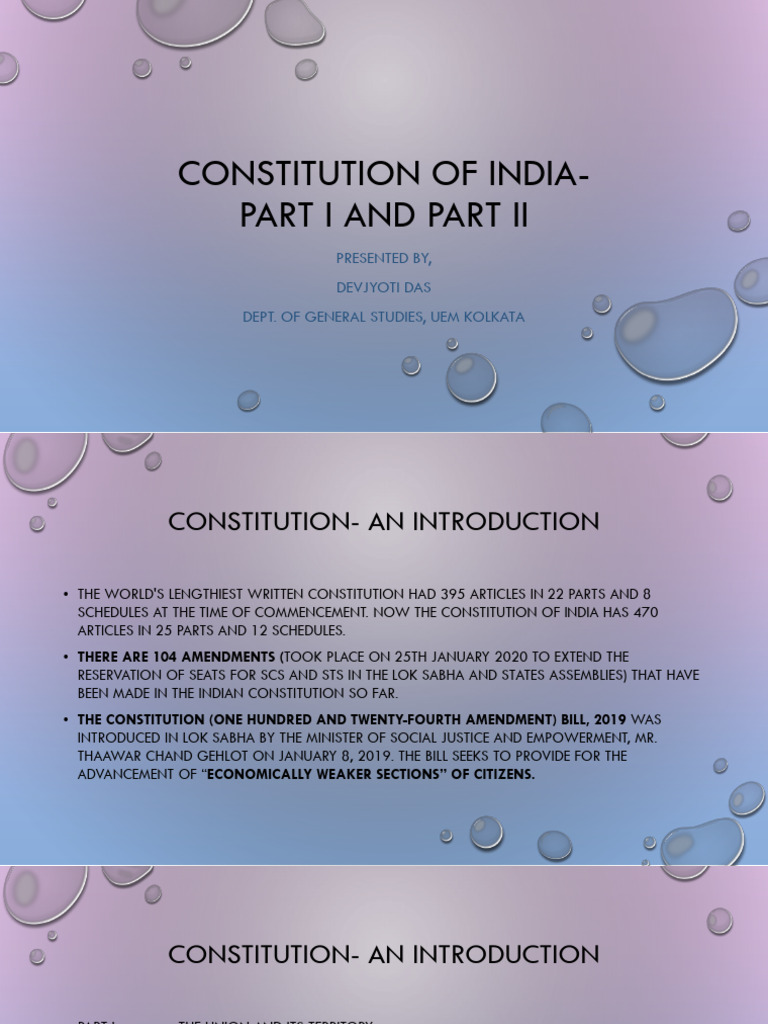 Overview of the Indian Constitution | PDF | International Law ...