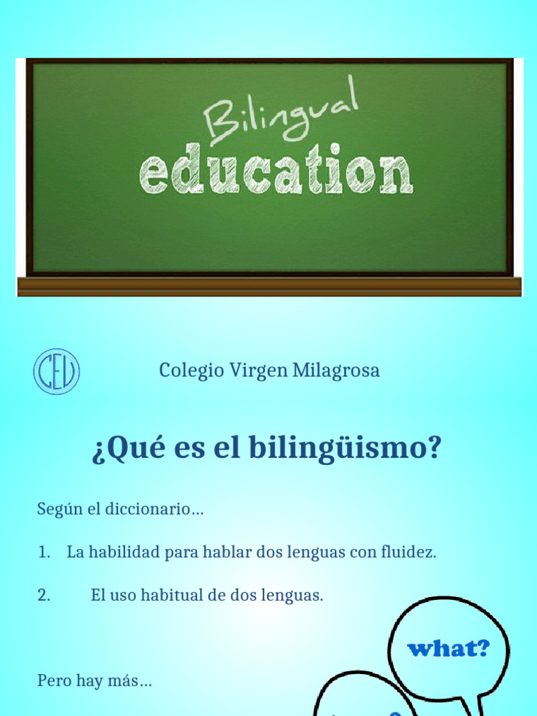 Presentacion Bilingue | PDF | Multilingüismo | Segundo lenguaje