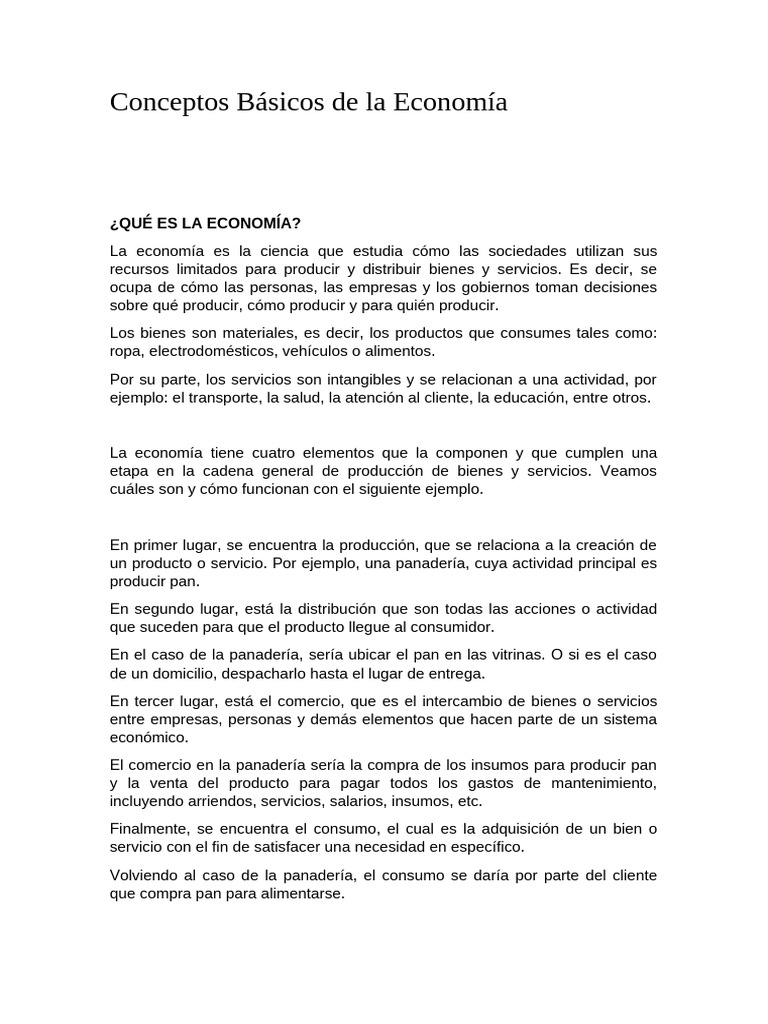 Conceptos Clave de la Economía | PDF | Inflación | Producto Interno Bruto