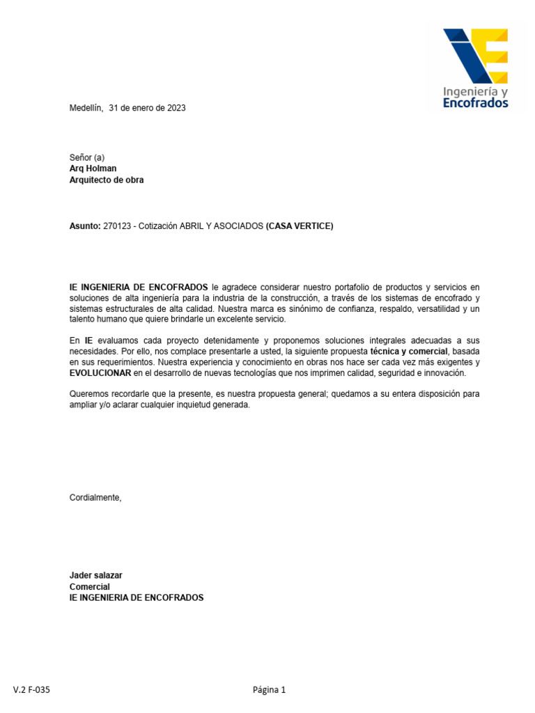 COT- 270123 CASA VERTICE V-2. | PDF | Seguro de vehículo | Daños y ...