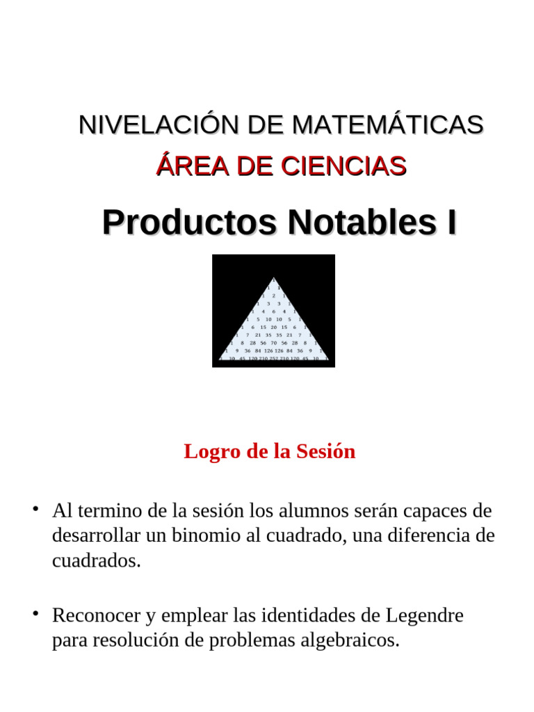 Producto Notables | PDF | Matemáticas | Álgebra