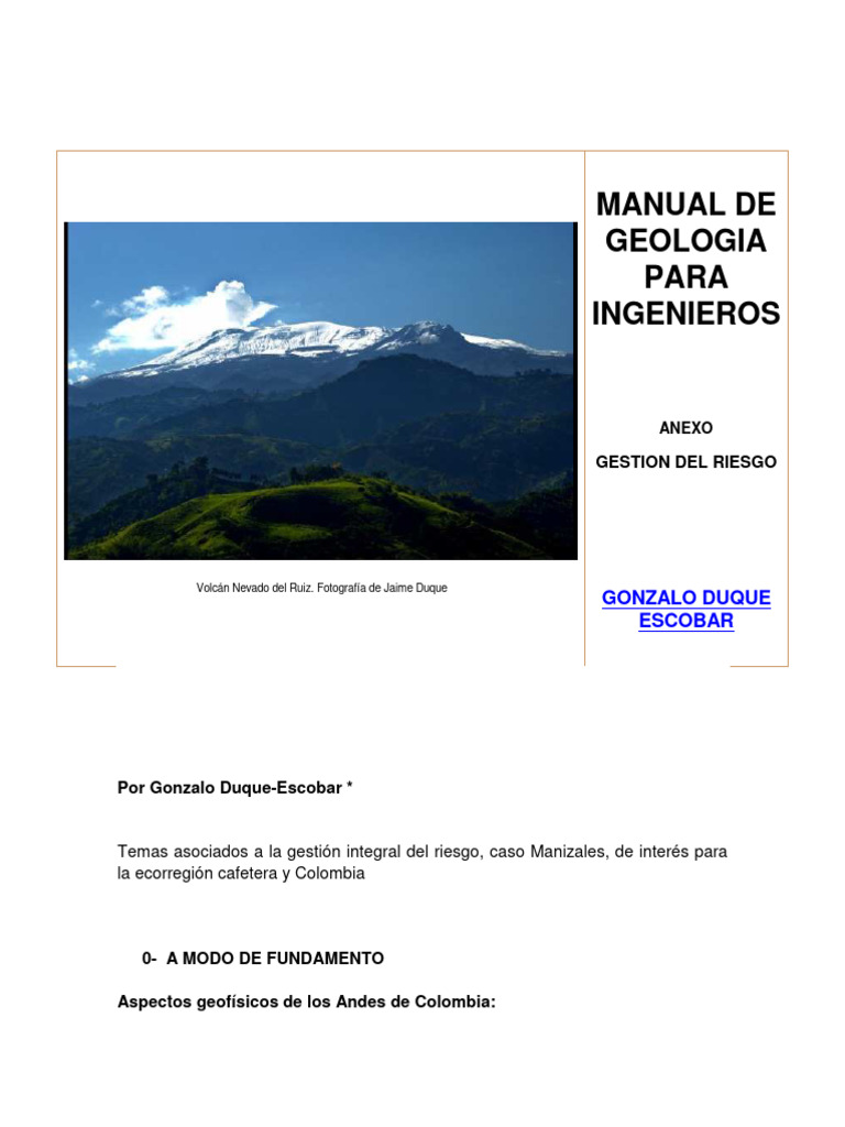MANUAL_DE_GEOLOGIA_PARA_INGENIEROS | PDF | Temblores | Entorno natural