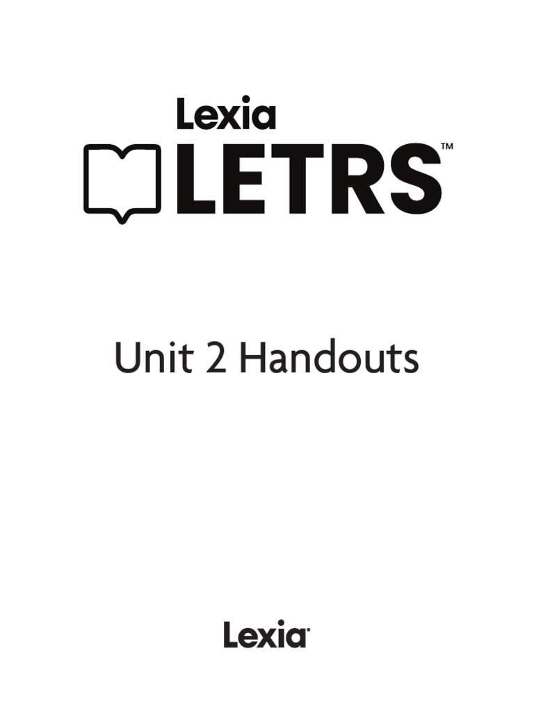 LETRS Unit 2 Participant Handouts_Fillable_12.17.23 (1) | PDF ...