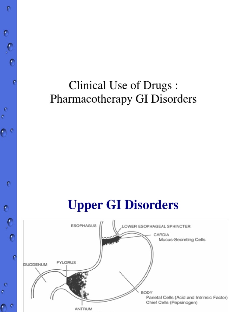Clinical Use of Drugs: Pharmacotherapy GI Disorders | PDF | Indigestion ...