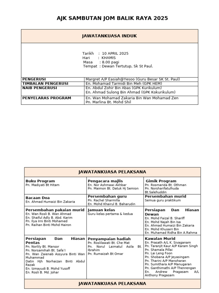 Ajk Jom Balik Raya 2025 | PDF
