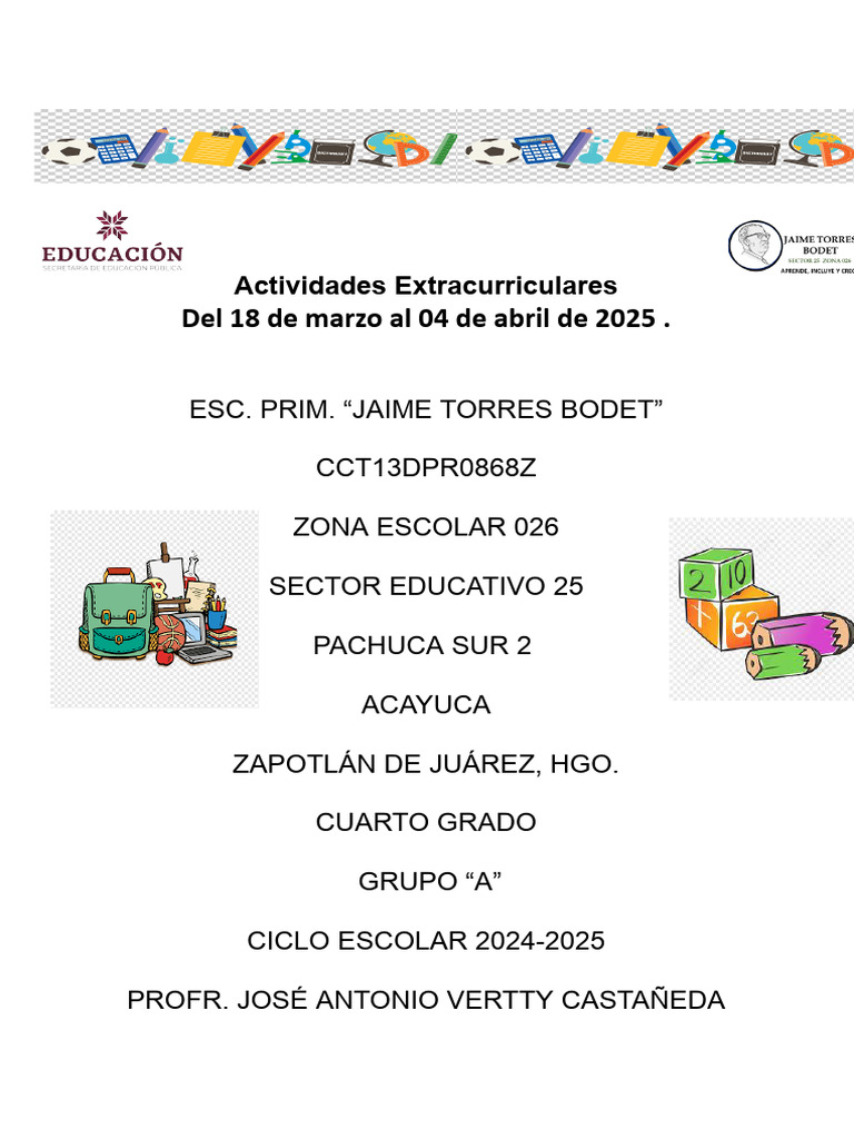Actividades Extracurriculares-1 | PDF
