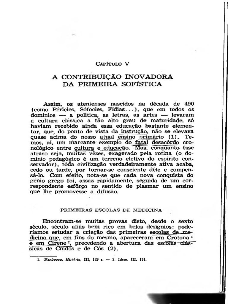 Marrou, Henri Irenee. Sofistas. | PDF