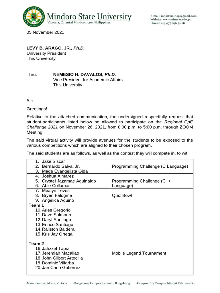 Success Request Letter For Fund | PDF