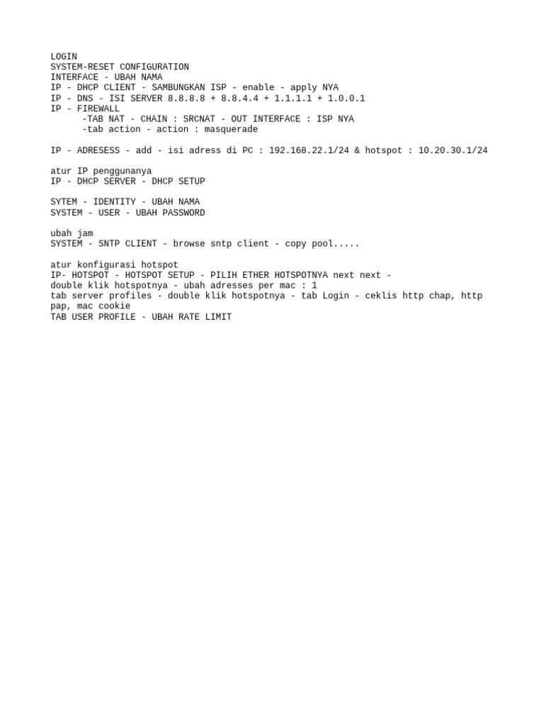 Seting Mikrotik | PDF