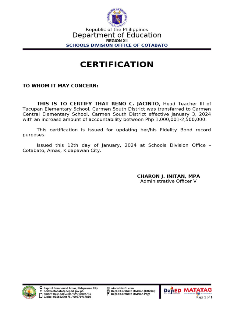 CERTIFICATION-btr | PDF