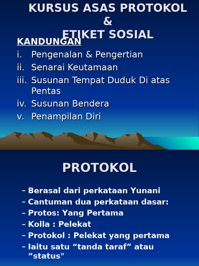Kursus Asas Protokol | PDF