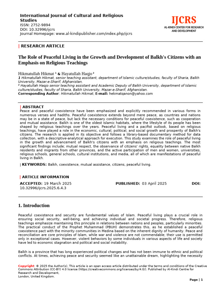 IJCRS - Paper Template - 2025 Final Version | PDF | Prophets And ...