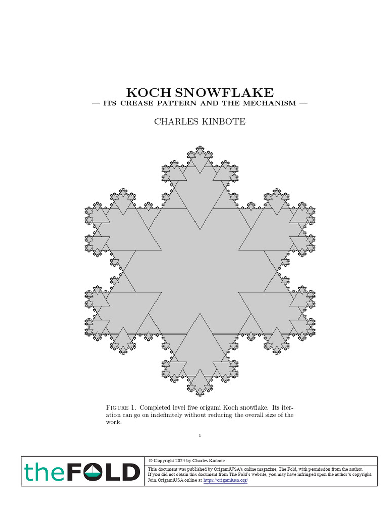 Thefold84 Fractal Origami Koch Snowflake Article 2 | PDF | Origami | Recursion