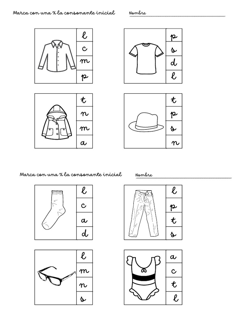 Guía Reconocimiento Consonántico Inicial | PDF