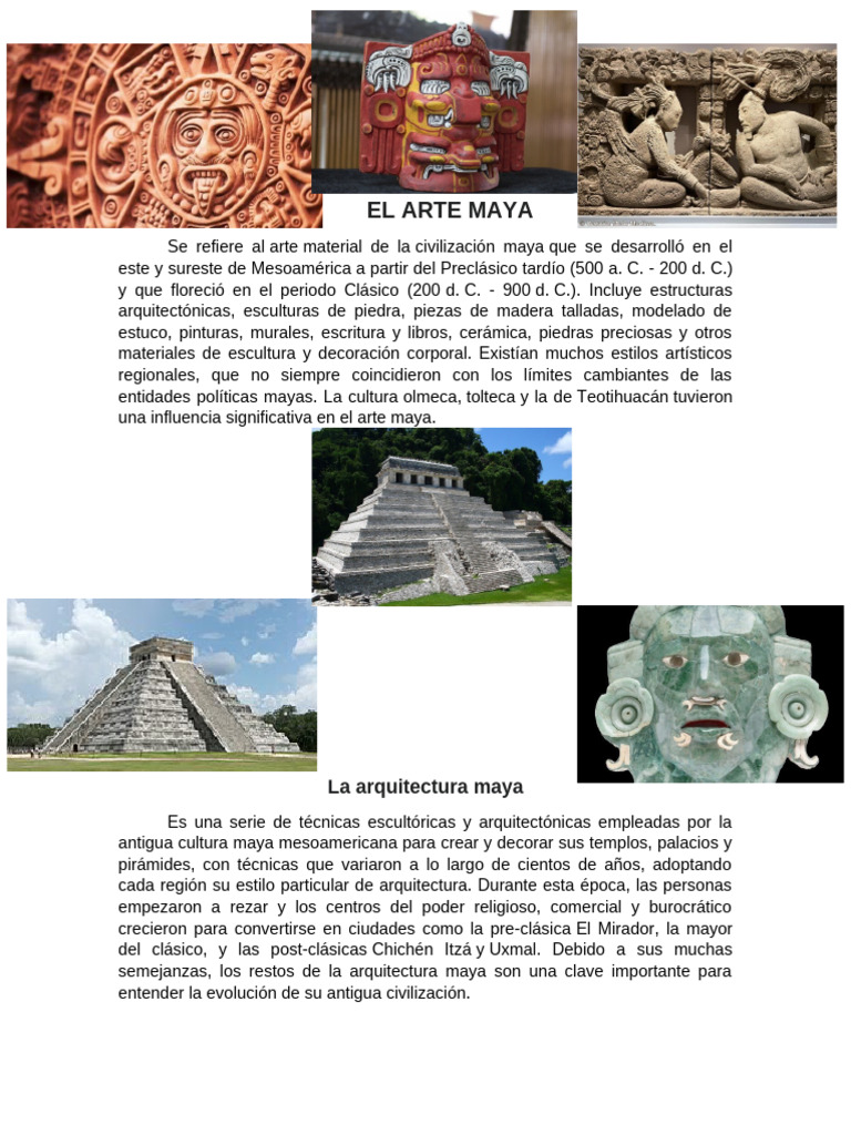 El Arte Maya | PDF | Civilización maya | Mesoamérica