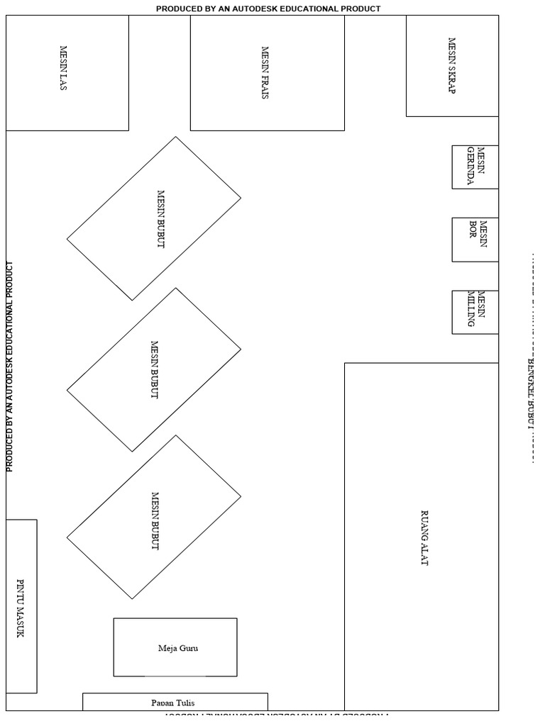 Layout Bengkel Bubut | PDF
