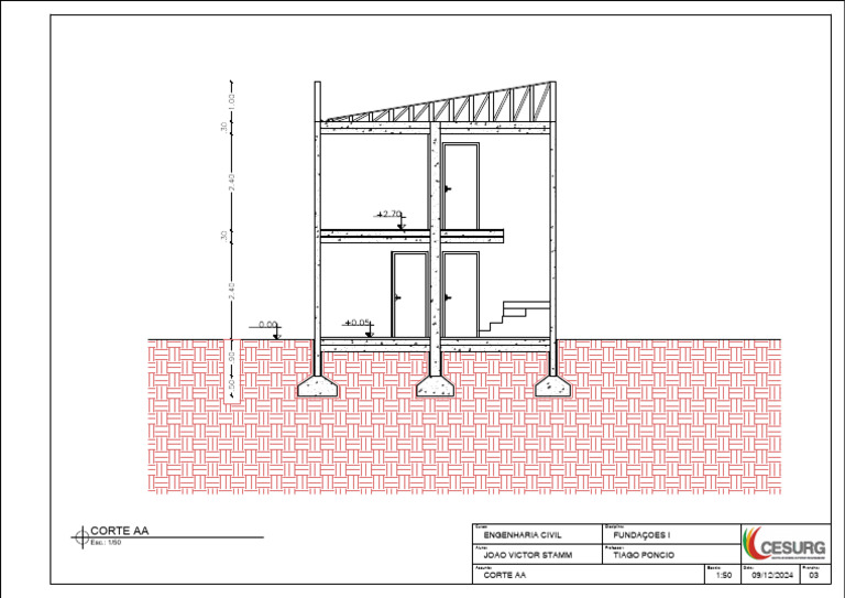 JOAO STAMM - PRANCHA 03 - CORTE AA | PDF