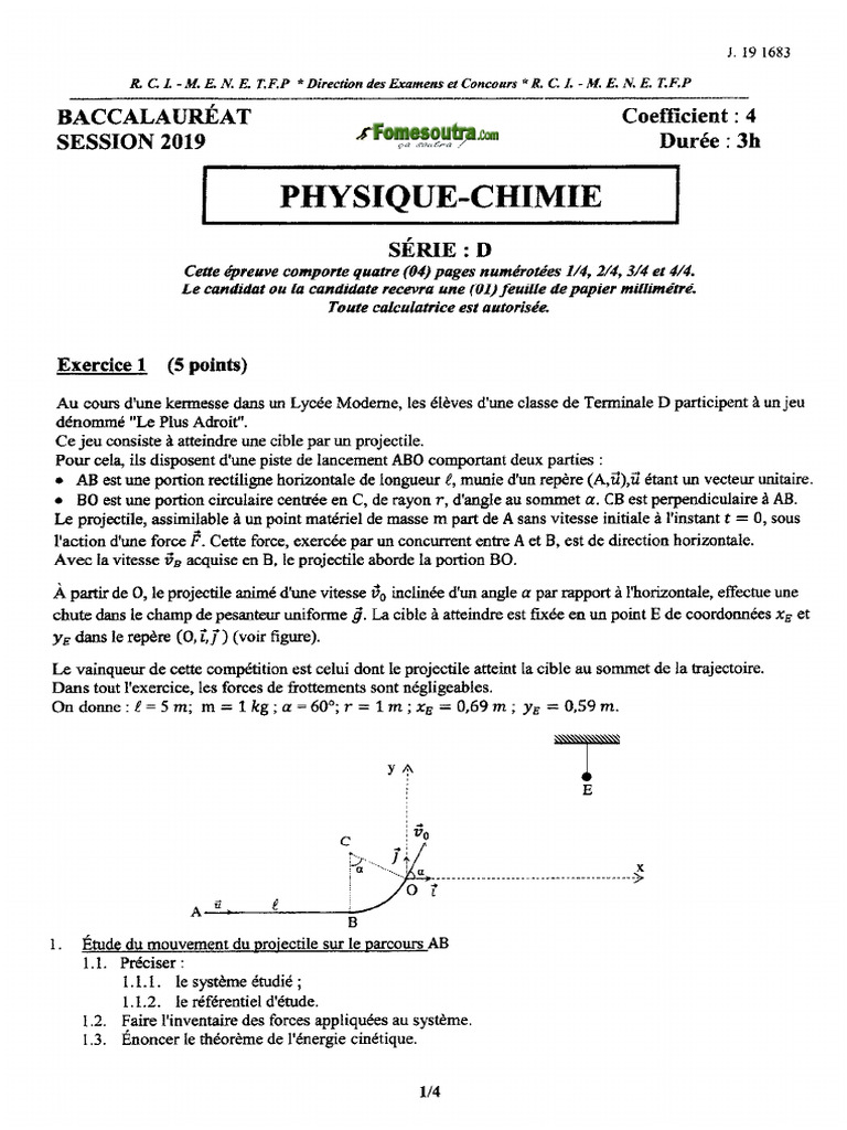 Bac D Physique 2019 | PDF