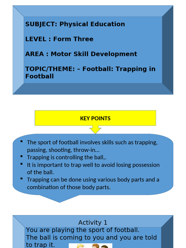 Understanding Football Trapping Skills | PDF