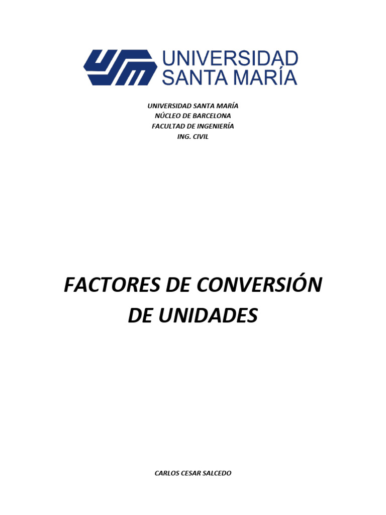 Factores de Conversion | PDF | Libra (masa) | Pascal (Unidad)