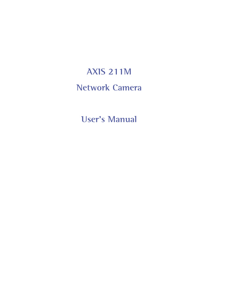 AXIS 211M Network Camera | PDF | Streaming Media | Electromagnetic ...
