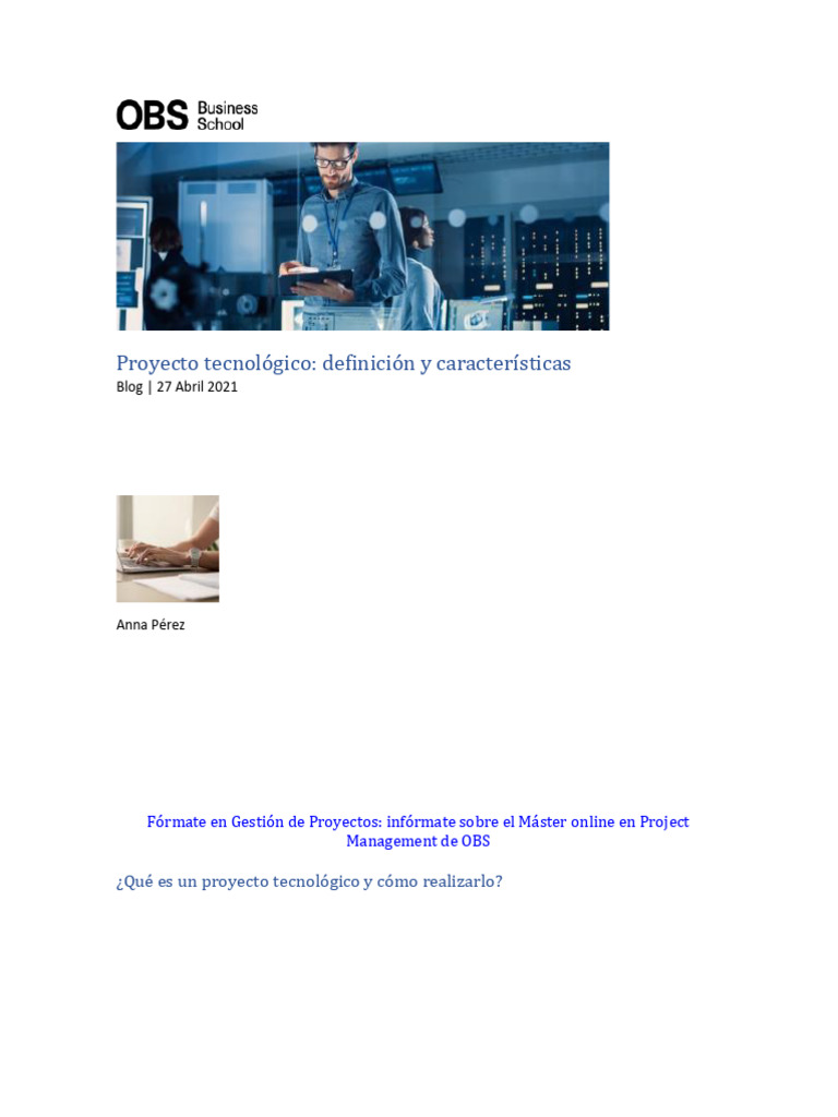 Proyecto Tecno | PDF | Diseño | Gestión de proyectos