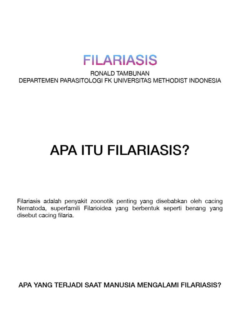 Panduan Lengkap Filariasis di Indonesia | PDF