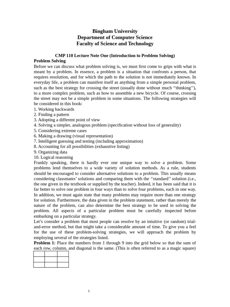 CMP 110 Introduction - To - Problem - Solving - 2021a | PDF | Control Flow | Algorithms