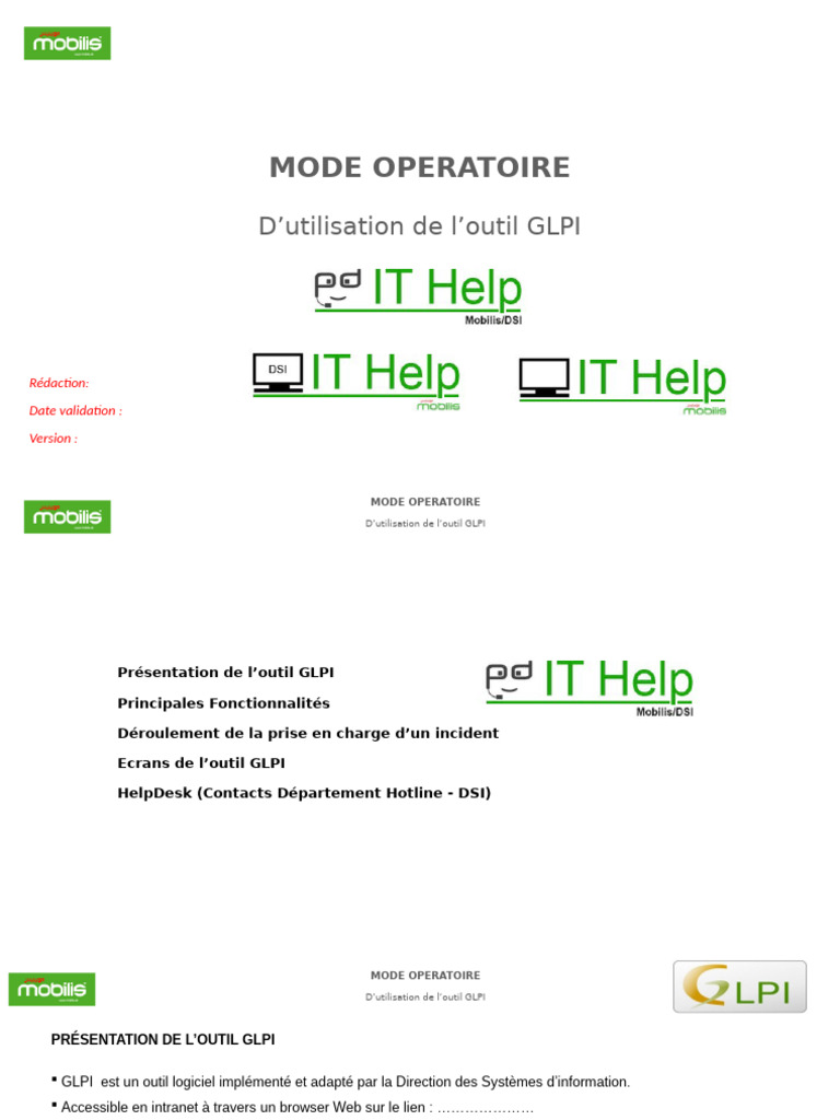 Mode Operatoire Glpi V2 | PDF | Informatique | Informatique