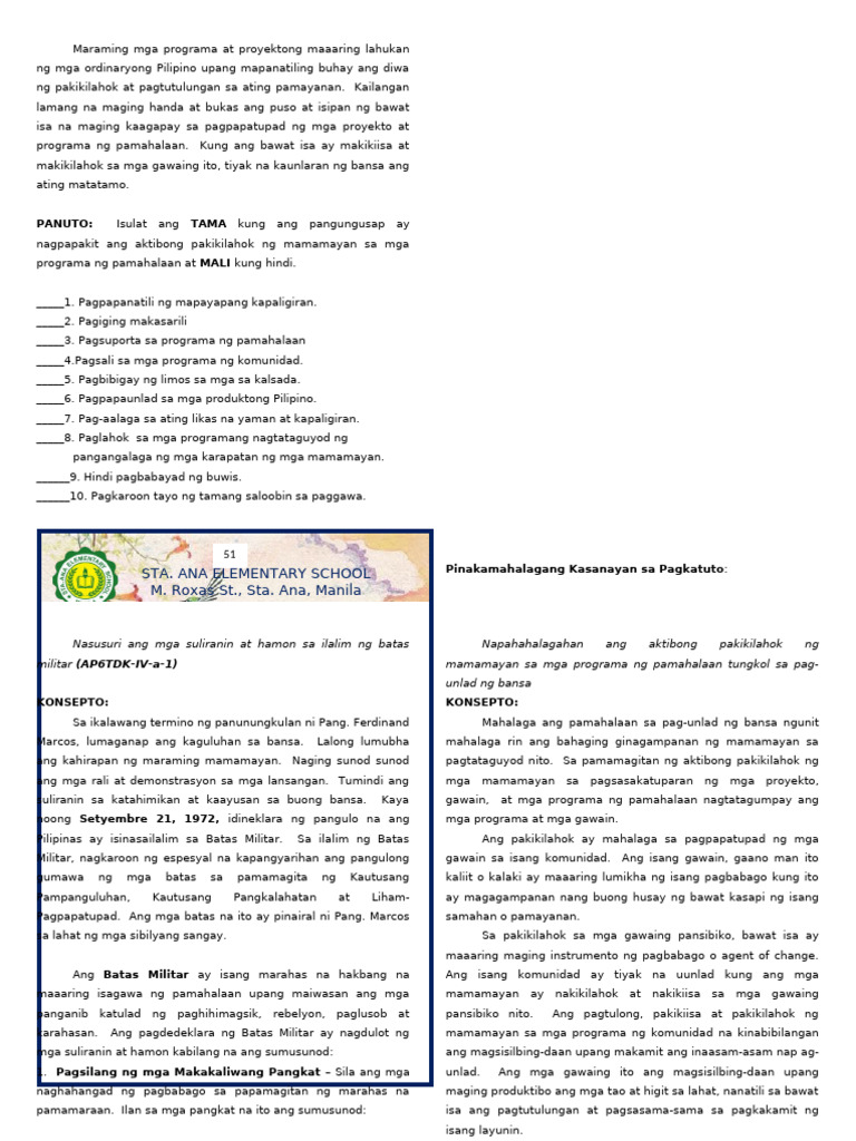 AP6 - Q4 - HANDOUTS (1) | PDF