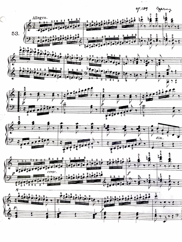 Czerny - chromatic scales exercise | PDF