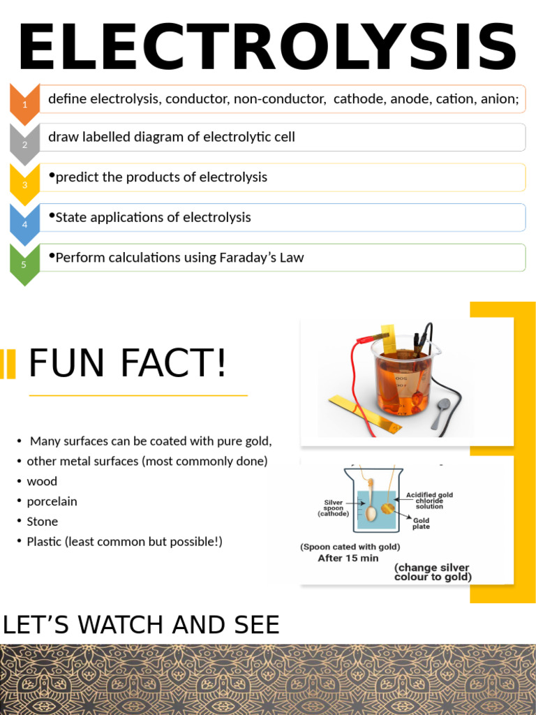 G11 Lesson 1 - Introduction To Electrolysis | PDF | Electrolyte | Ion