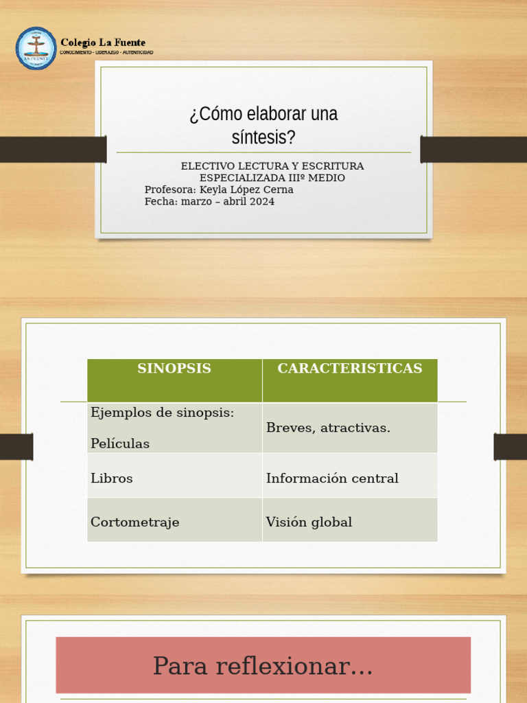 Como Elaborar Una Sintesis Marzo | PDF | Información