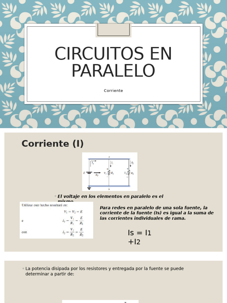 Circuitos en Paralelo Corriente | PDF