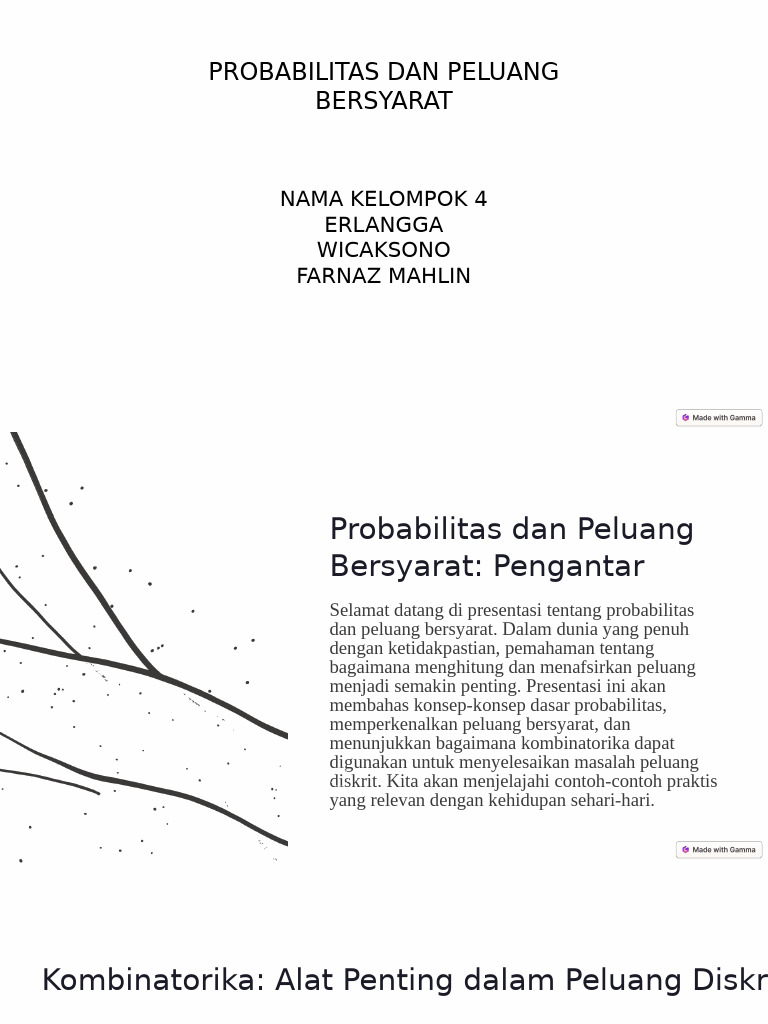 Probabilitas Dan Peluang Bersyarat Kel 4 | PDF
