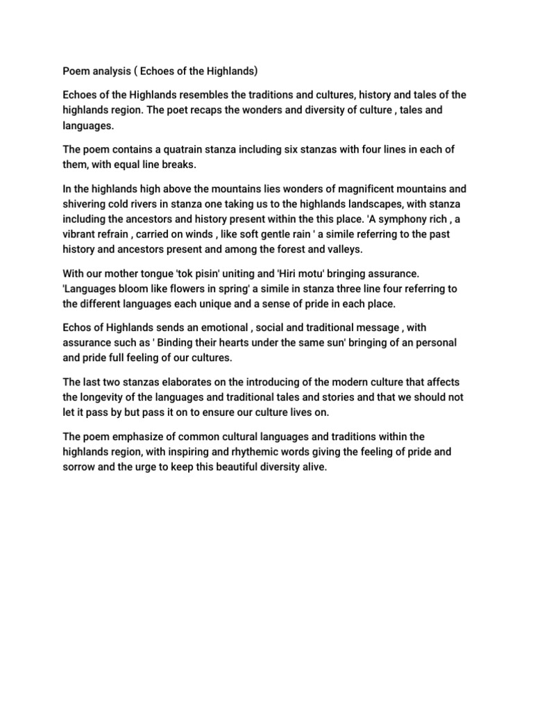 Poem Analysis (-WPS Office | PDF