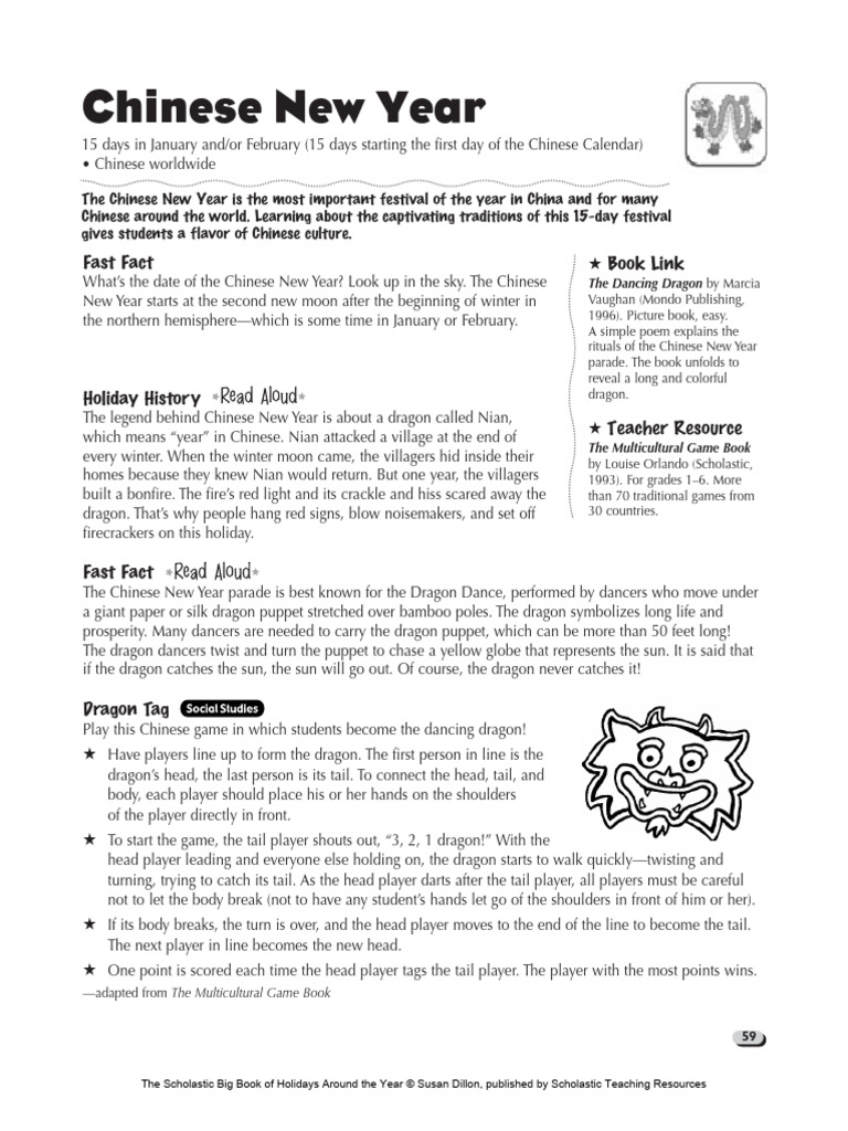 Chinese New Year Fast Facts 1 | PDF