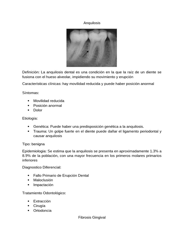 Anquilosis | PDF | Odontología | Neoplasias