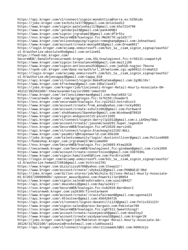 Kroger Login Pass | PDF | Companies | Economy Of The United States