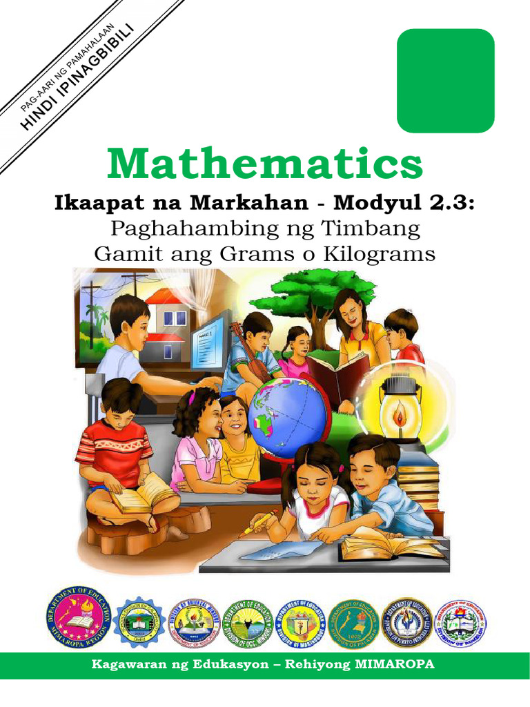 Math2 M2.3 Paghahambing NG Timbang Gamit Ang Grams o Kilograms | PDF