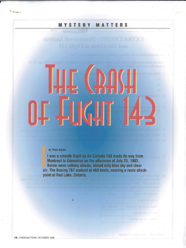 The Crash of Flight 143 Edited | PDF