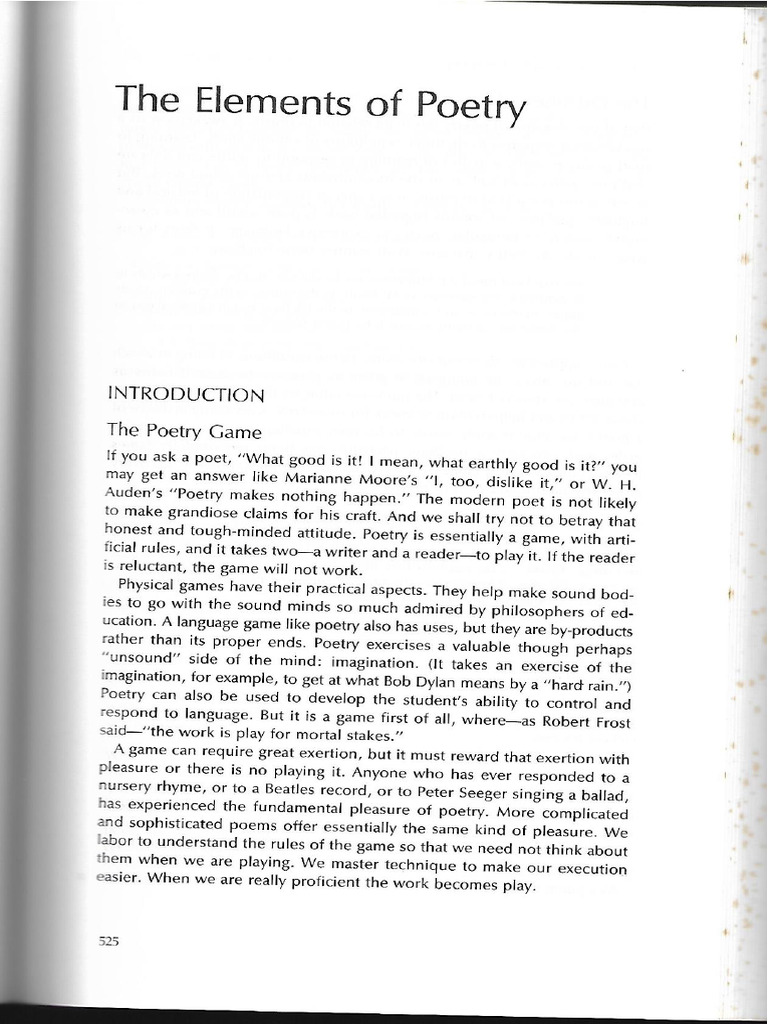 The Elements of Poetry | PDF