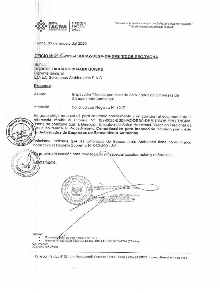 de Diresa - Tacna | PDF