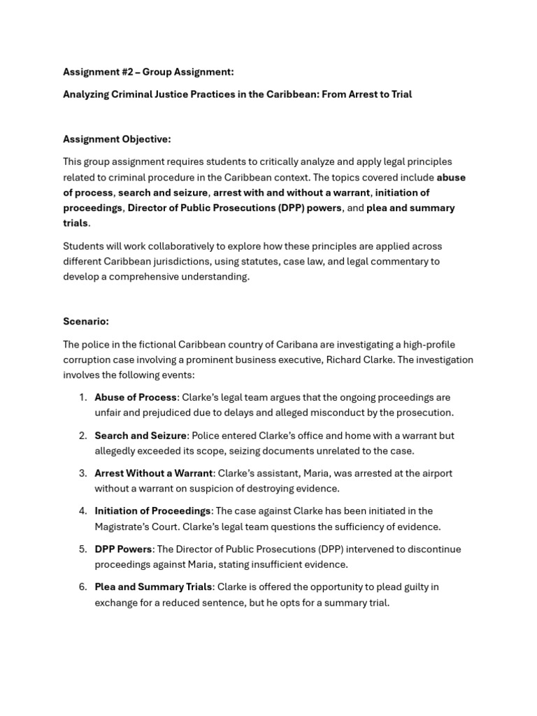 Assignment #2 (Group Assignment) | PDF | Search Warrant | Prosecutor