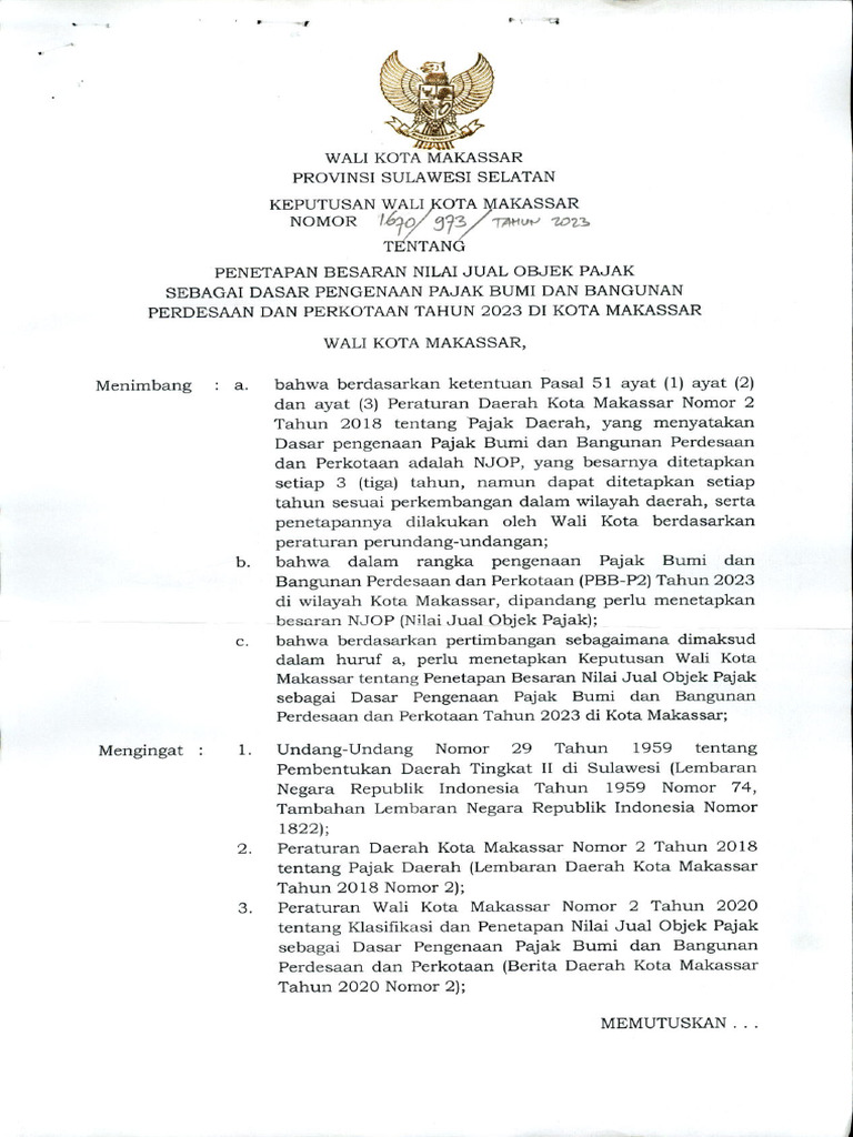 List NJOP Wilayah | PDF
