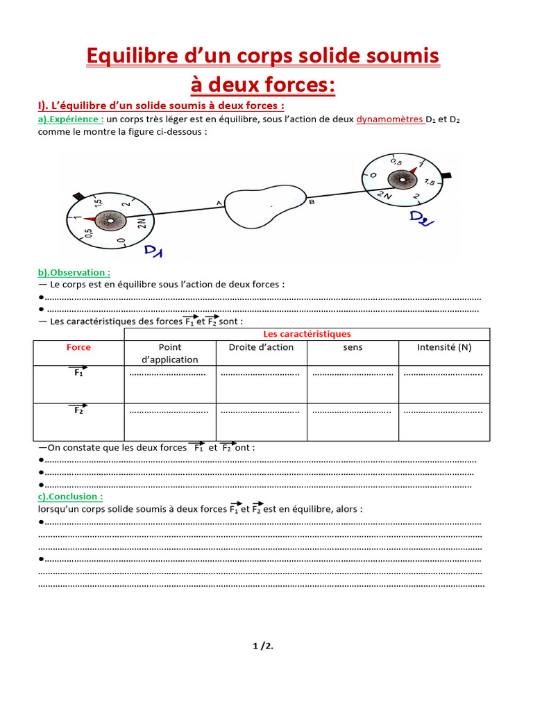 Équilibre D'un Corps Solide | PDF