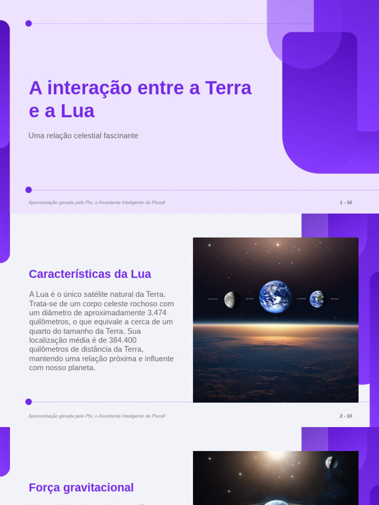 A Interacao Entre a Terra e a Lua | PDF | Terra | Lua