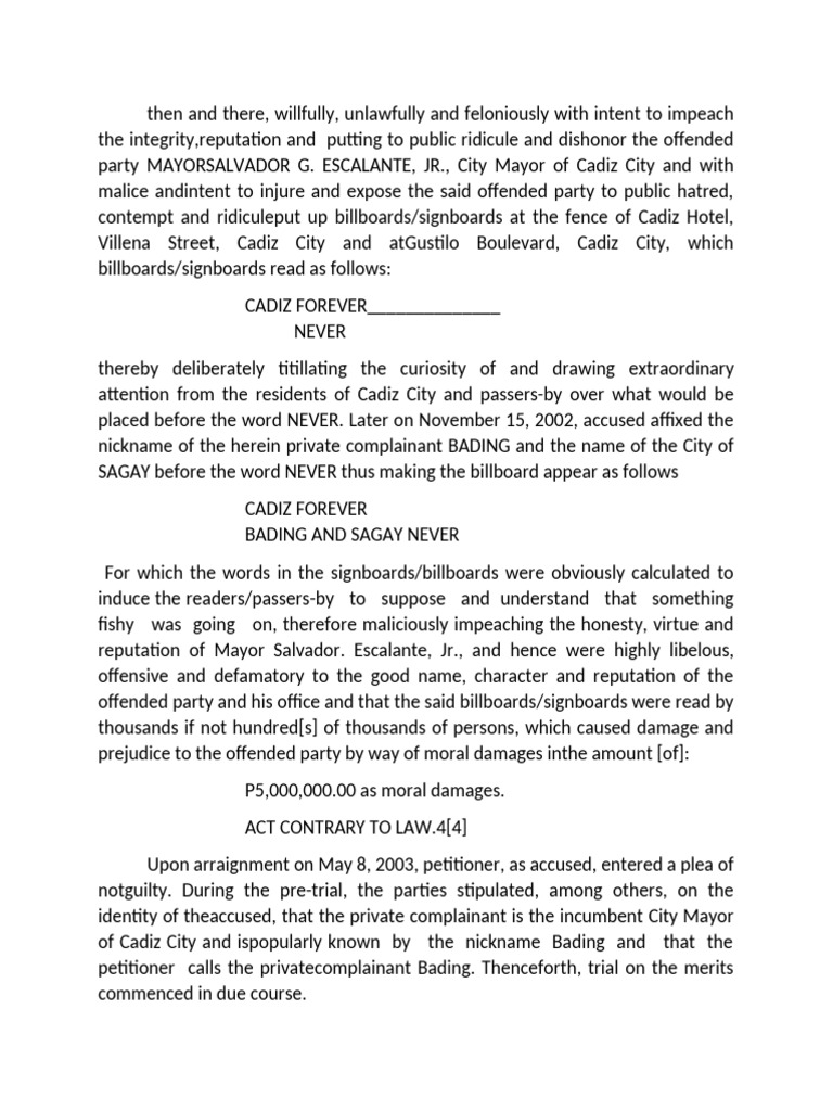 Del Leon and Lopez Case - Libel-Cyber Libel PART 9 | PDF | Defamation ...