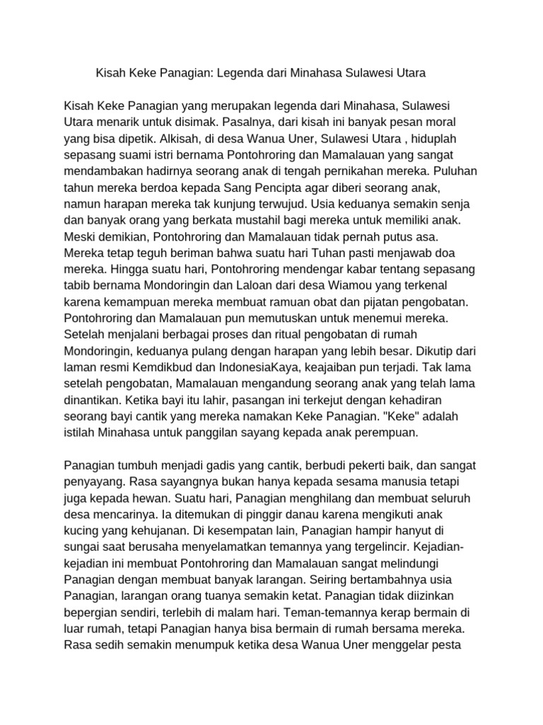 Kisah Keke Panagian | PDF